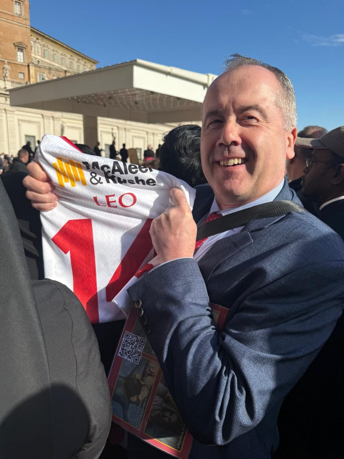 Holy Handpass: Pope Leo snags Tyrone jersey | We Are Tyrone