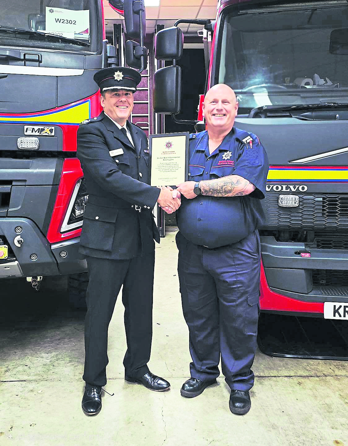 Castlederg firefighter retires after almost 40 years of service | We ...